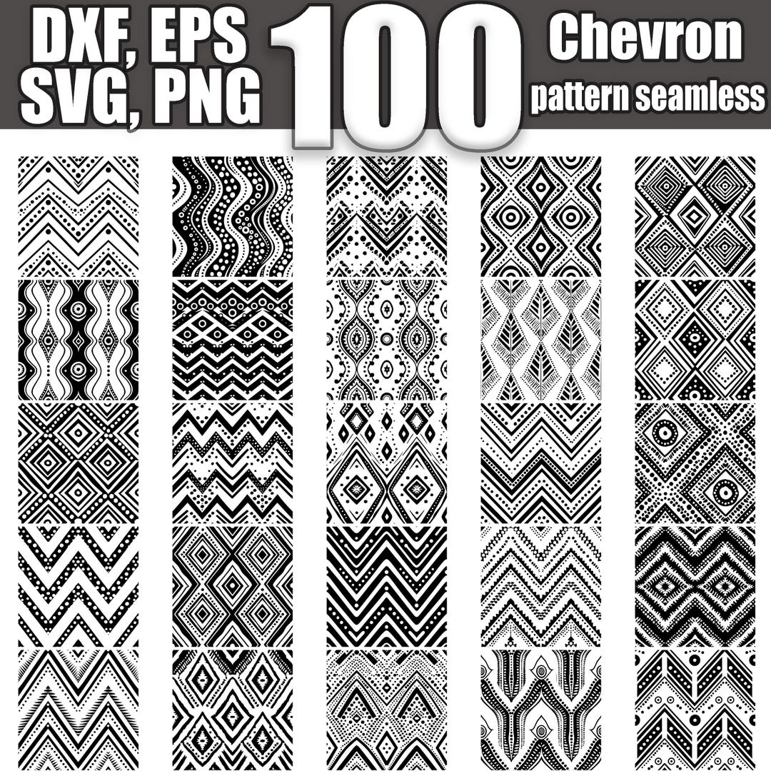Chevron Pattern Seamless SVG Bundle: 100 Designs (digital Download) - Etsy