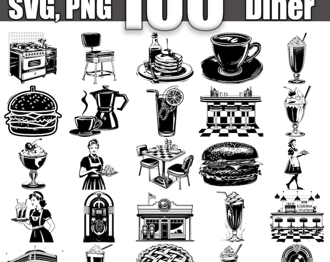 Atomic Diner Sign - Retro Futurism Wall Decor - 1950s Diner Sign - Mid ...