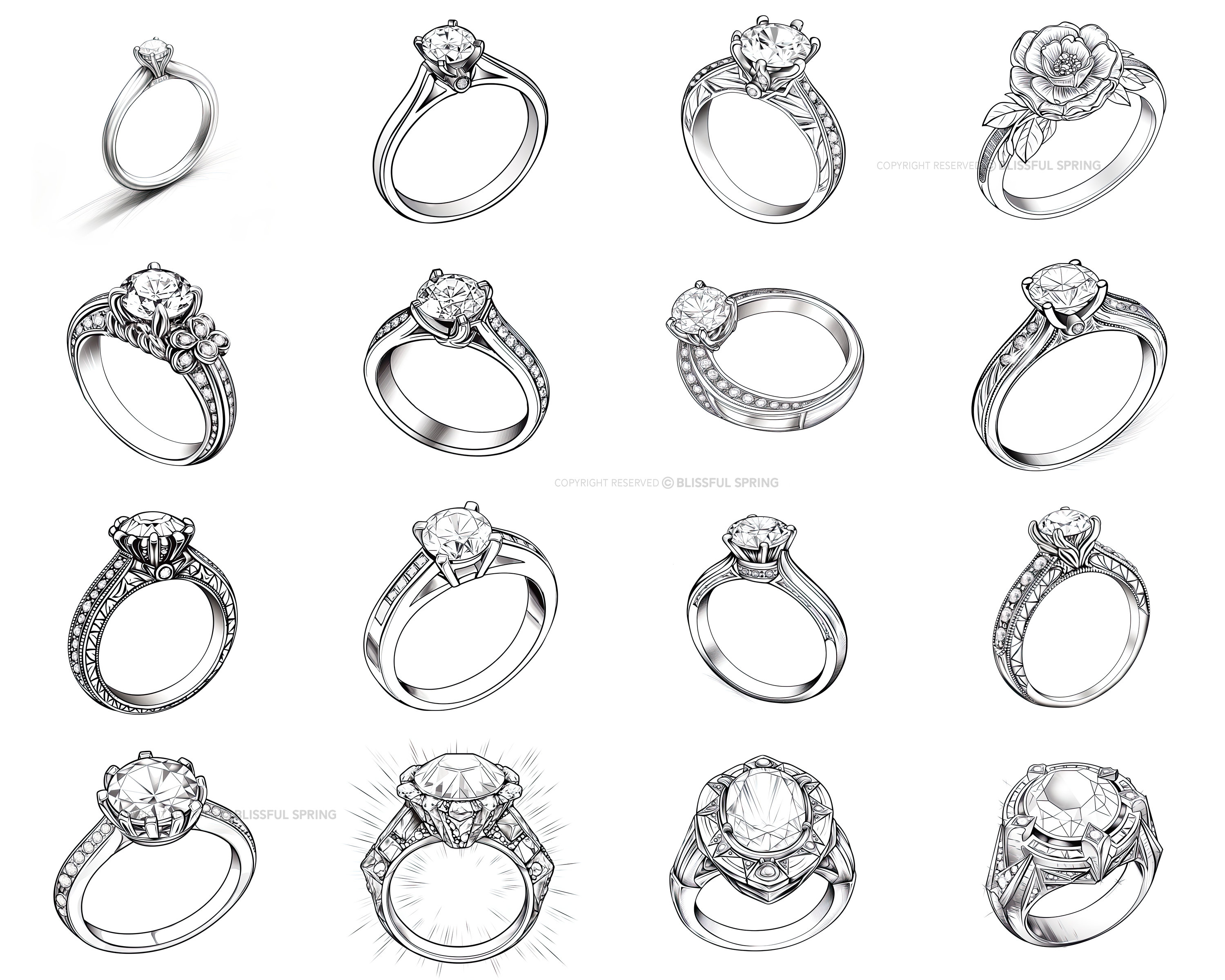 100+ Ring Procreate Brush Set – Realistic Ring Stamp Brushes for ...