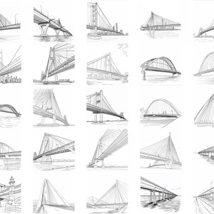 150+ Famous Bridge Procreate Brush Set | Stamps for Procreate | Instant ...