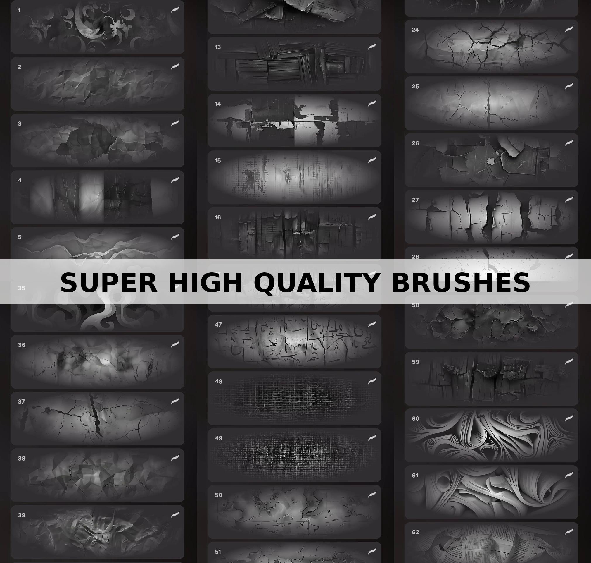 Burnt Edges Procreate Brushes: Seamless Charred Textures (instant ...