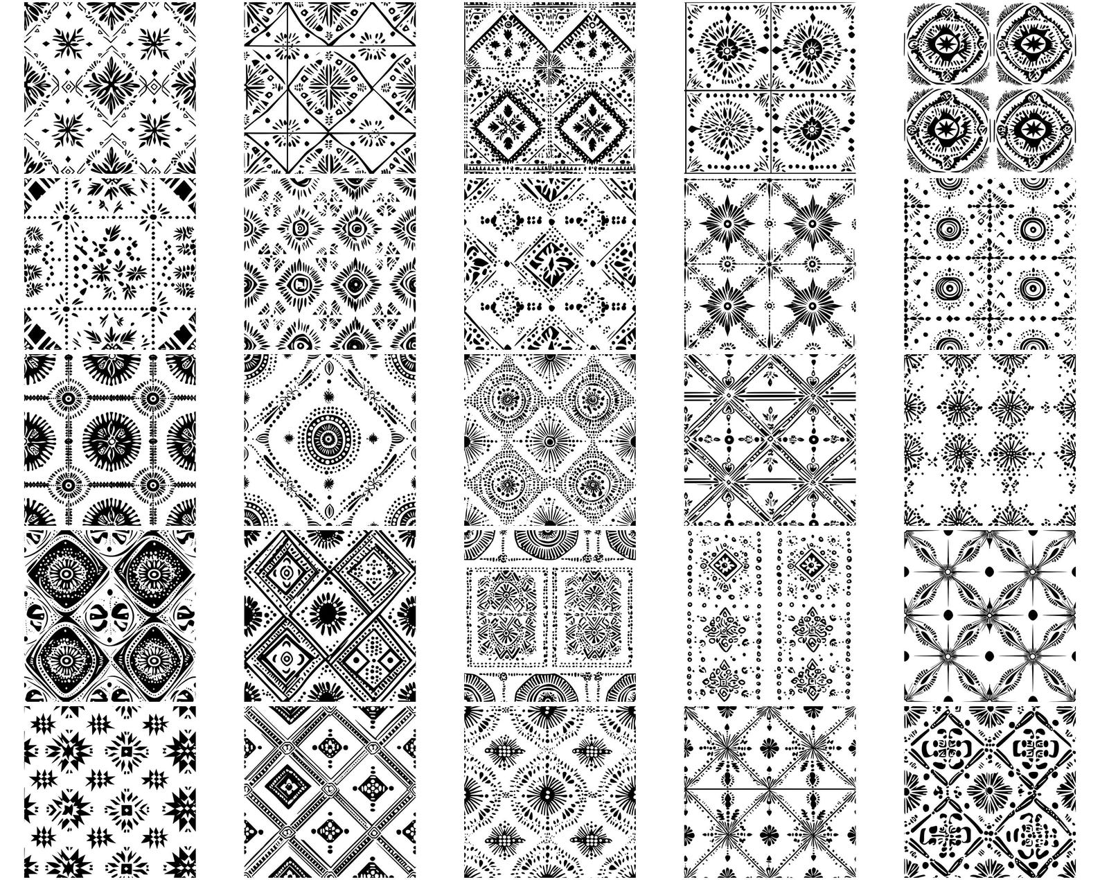 Barn Quilt Seamless Pattern SVG Bundle: 100 Rustic Designs (digital ...