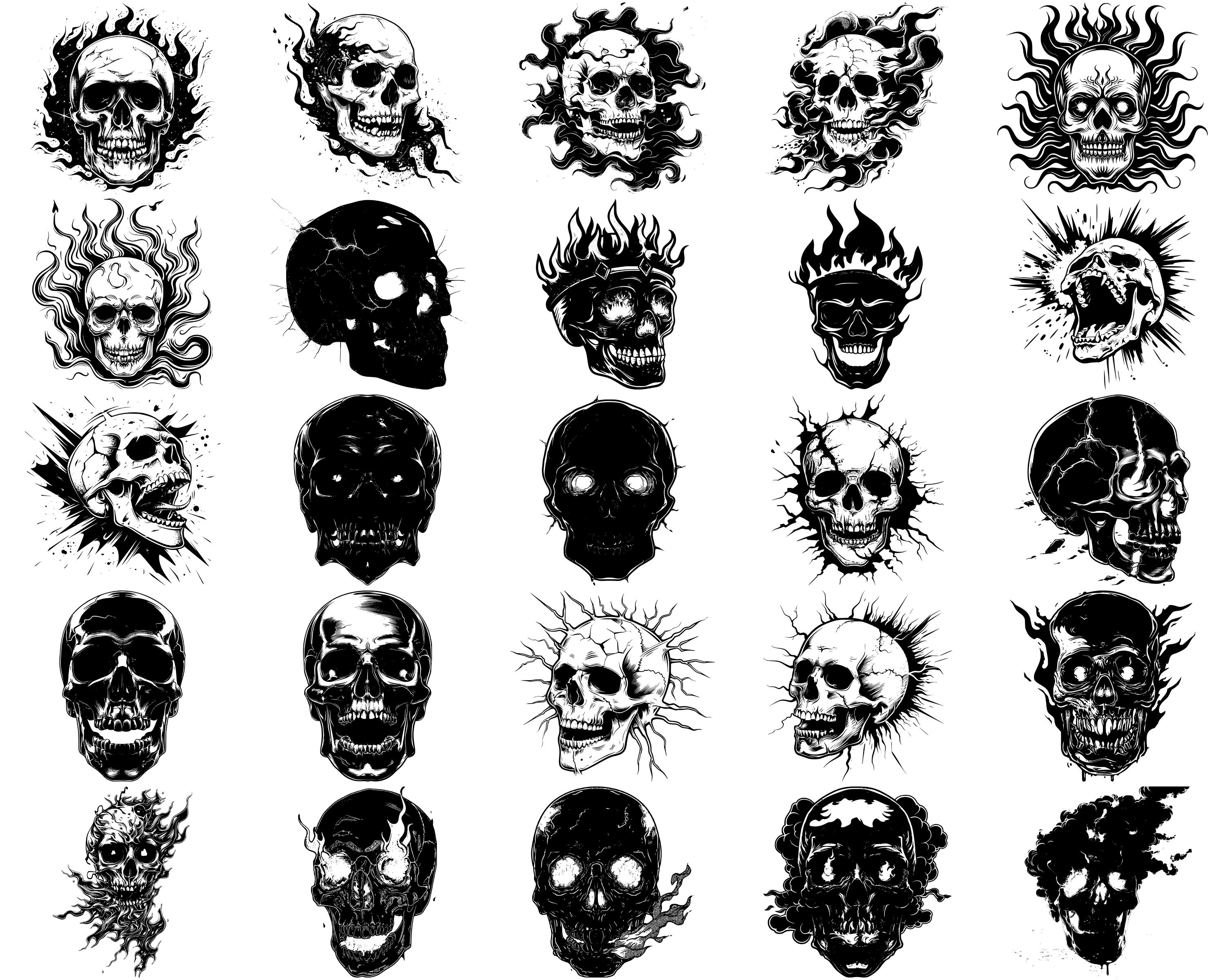 Angry Skull SVG Bundle, Set of 100, Instant Digital Download Svg Png ...