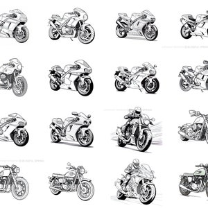 100+ Motorbike Procreate Brush Set | Unique Realistic Motorcycle Stamp ...