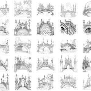 128+ Gothic Victorian Bridge Procreate Brush Set | Stamps for Procreate ...