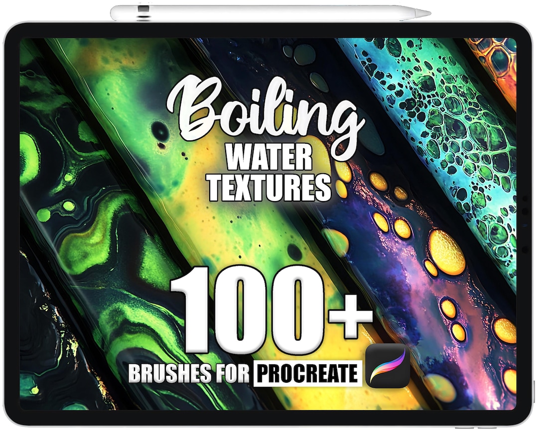 Boiling Water Texture Procreate Brushes: Seamless Patterns (instant ...