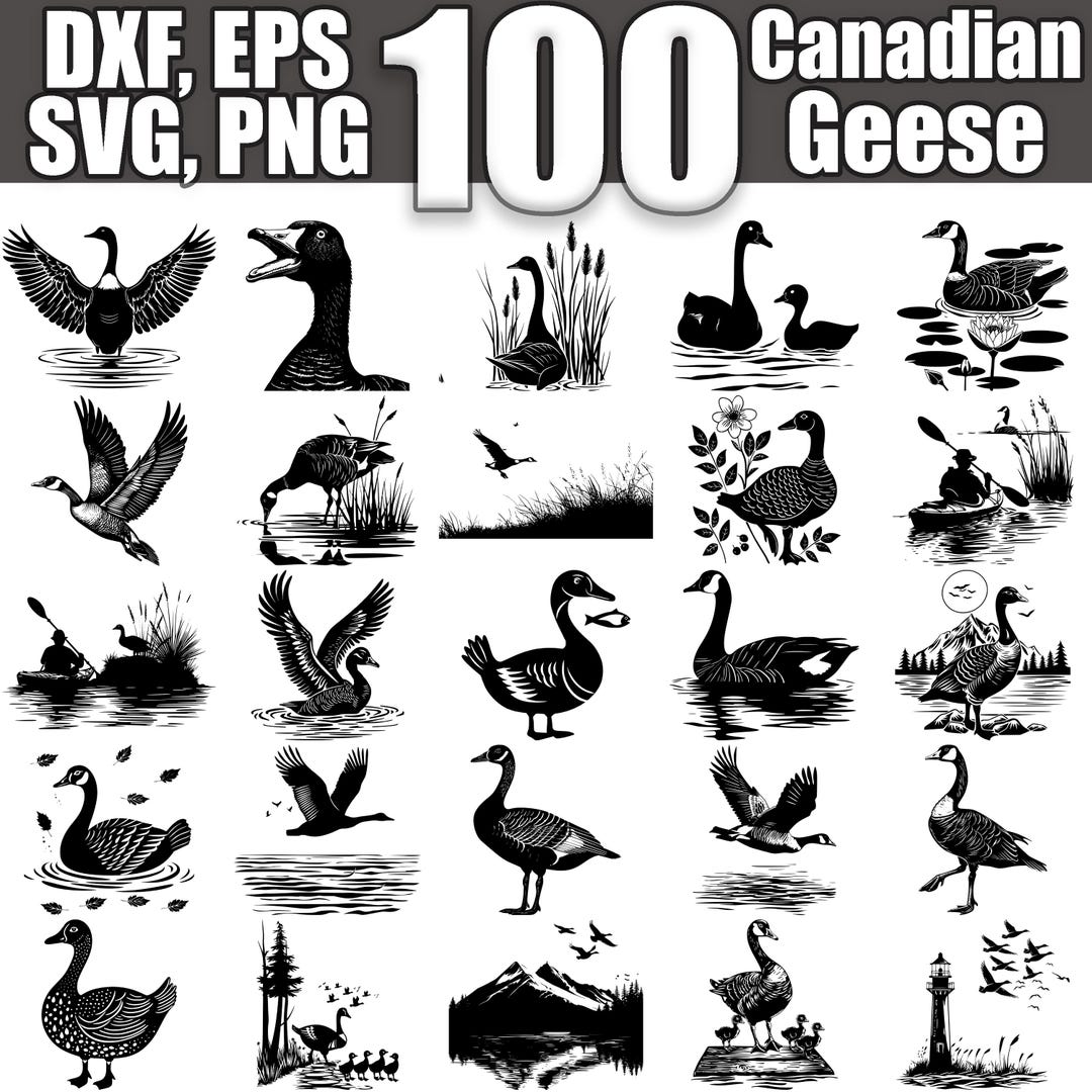 Canadian Geese SVG Bundle, Set of 100, Instant Digital Download Svg Png ...