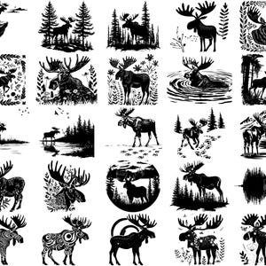Moose SVG Bundle, Set of 100, Instant Digital Download Svg Png Dxf Eps ...