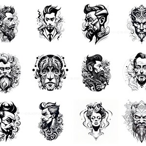 100+ Ignorant Tattoo Procreate Brush Set | Unique Tattoo Style Stamp Brushes | Instant Digital ...