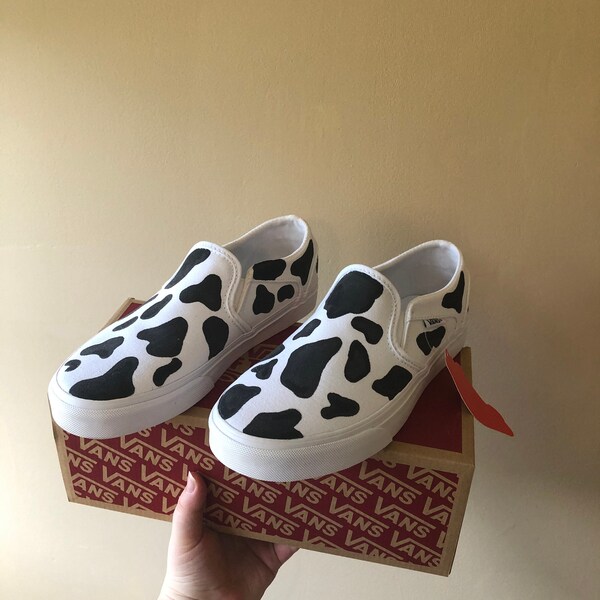 Cow Print Vans - Etsy