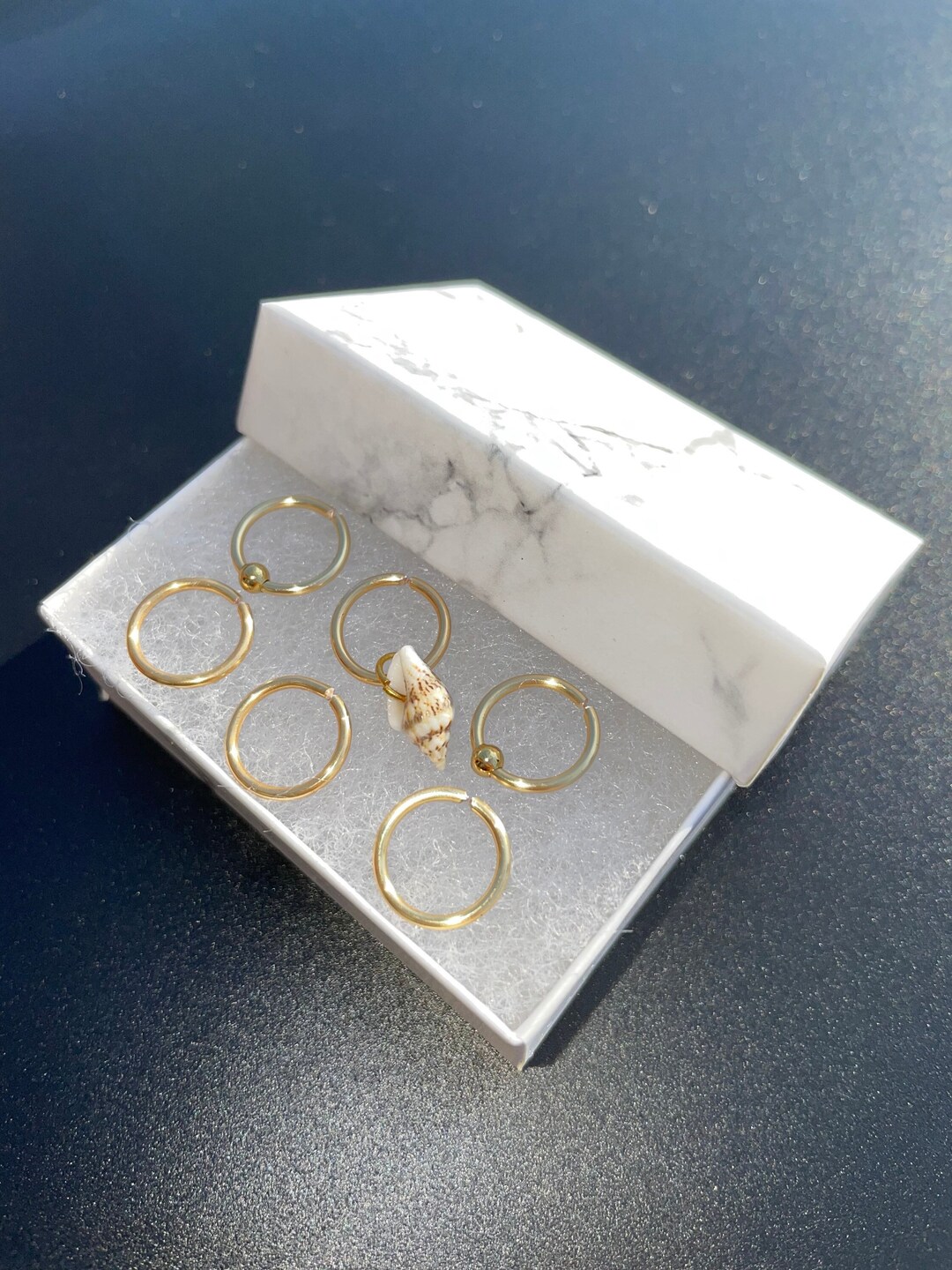 Gold Braid Jewelry Set, 6pc Gold Jewelry Set, Seashell Jewelry, Hair ...