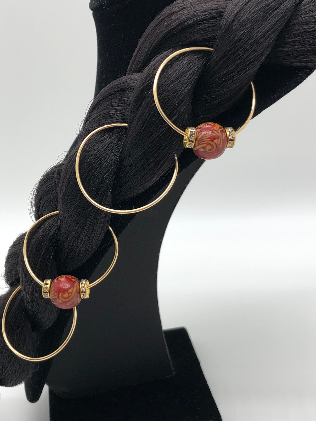 Gold 4pc Braid Rings, Hair Rings, Hair Jewelry, Braid Jewelry, Gold ...