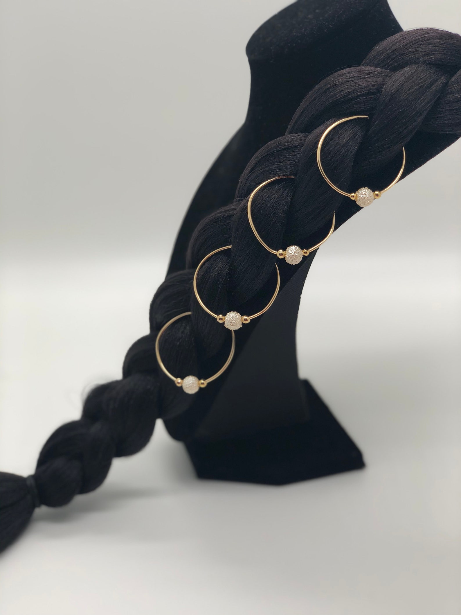 Gold 4pc Braid Ring Set Braid Jewelry Pearl Jewelry - Etsy