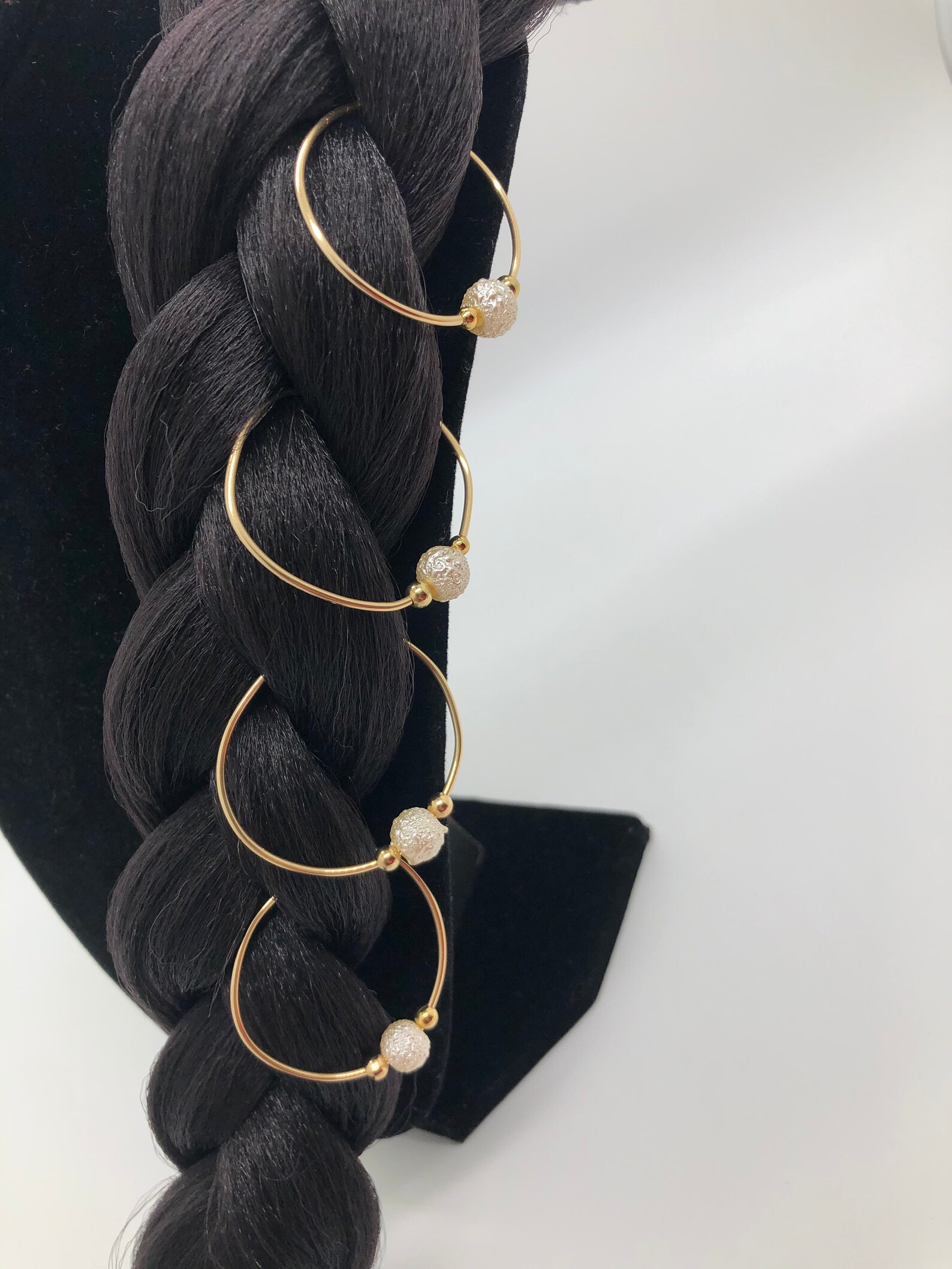 Gold 4pc Braid Ring Set Braid Jewelry Pearl Jewelry - Etsy