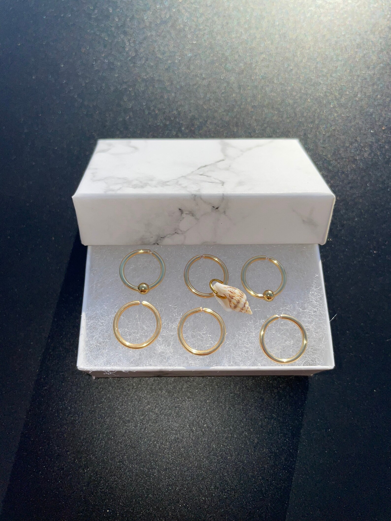 Gold Braid Jewelry Set 6pc Gold Jewelry Set Seashell - Etsy