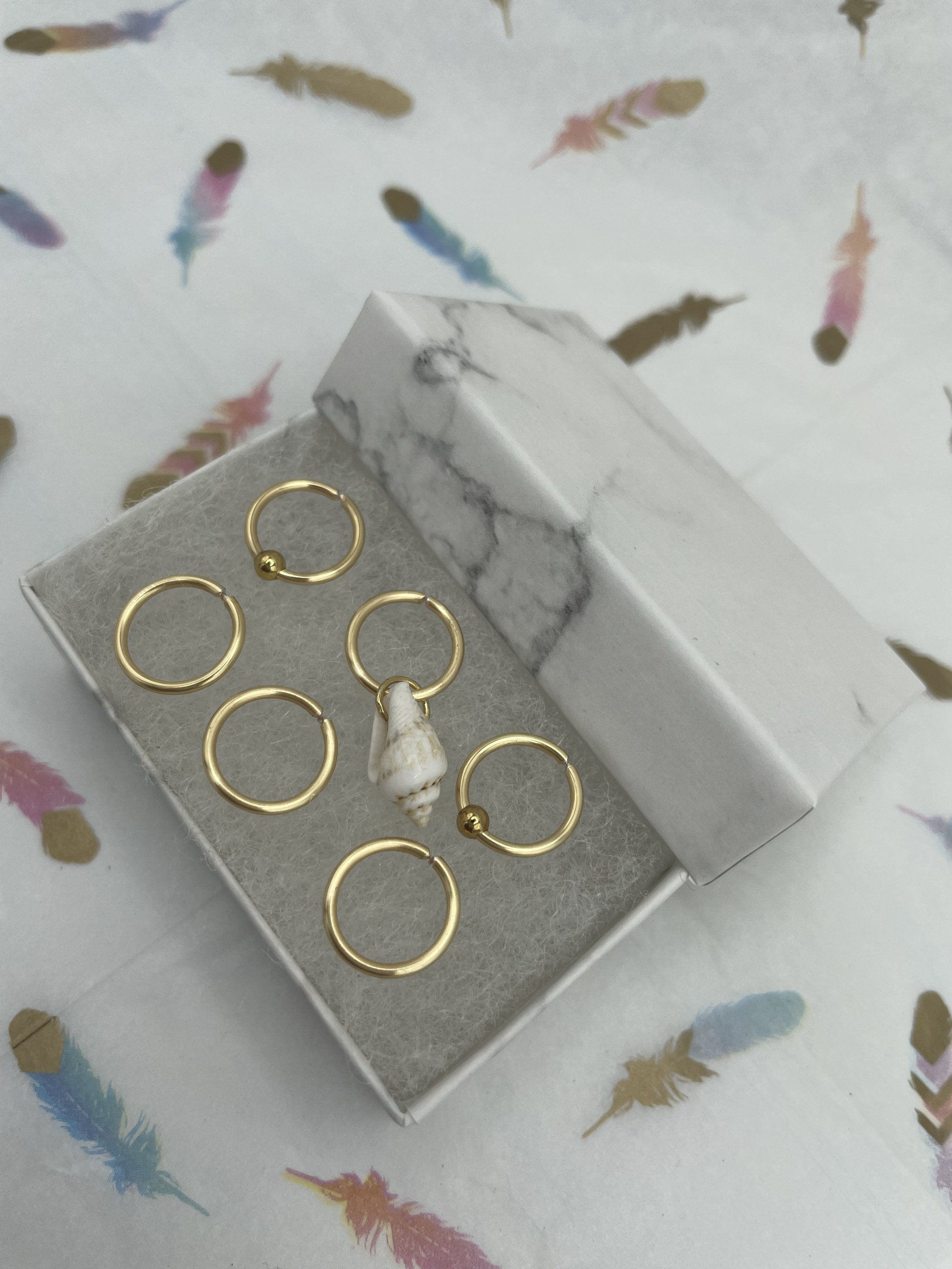Gold Braid Jewelry Set 6pc Gold Jewelry Set Seashell - Etsy