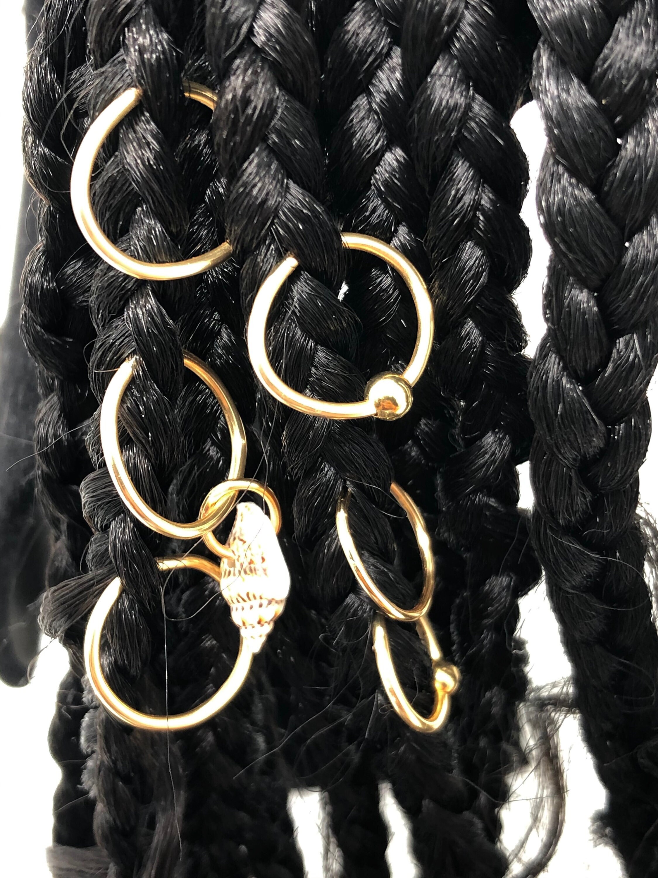 Gold Braid Jewelry Set 6pc Gold Jewelry Set Seashell - Etsy