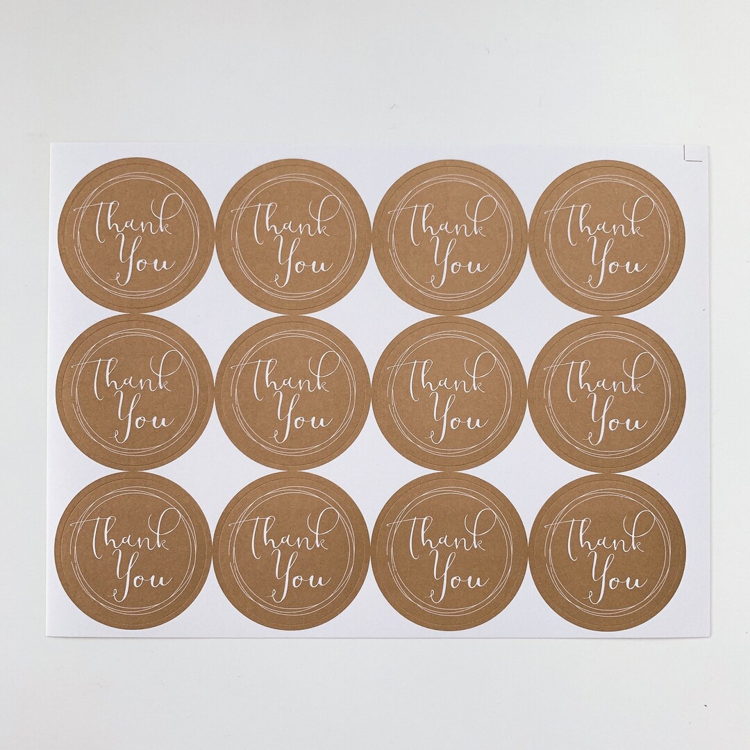 Thank You Sticker, Thank You Sticker for Packaging, Scrapbooking, Gift ...