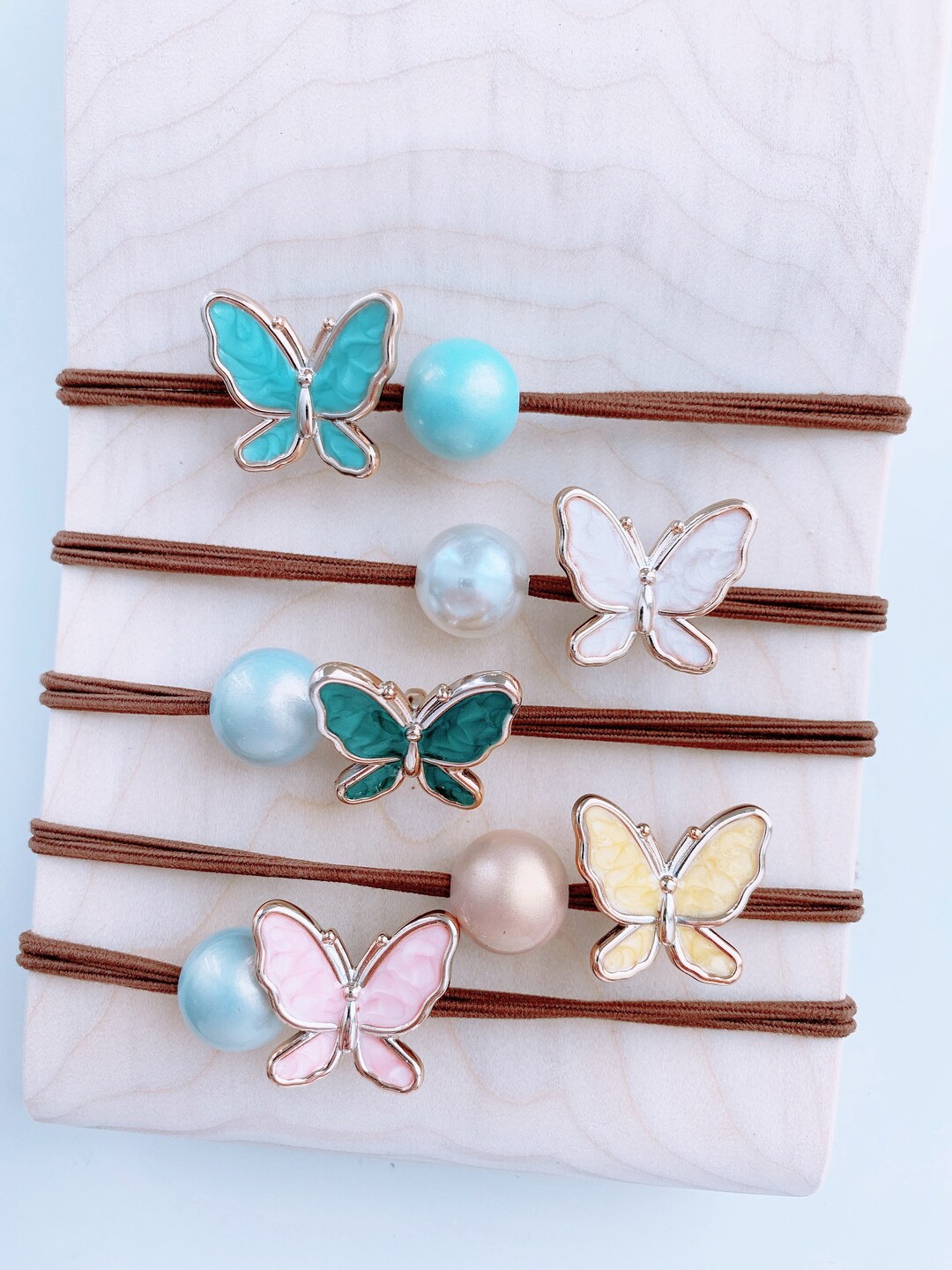 Juego de 5 colores, Corbata de pelo mariposa como pulseras, Corbata ...