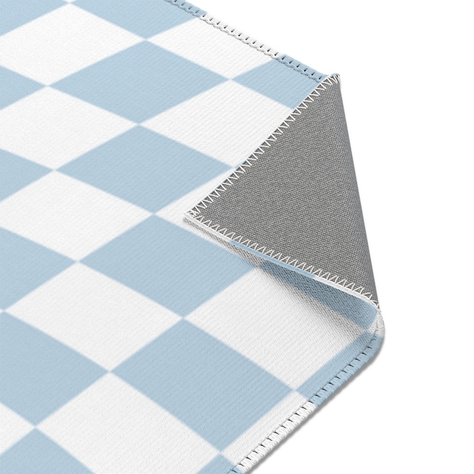 Delicate Blue Groovy Check Area Rug Danish Pastel Checkers - Etsy