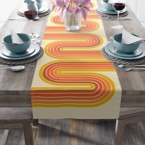 Groovy Wave Table Runner | Nostalgia 70s Hippie, Modern & Retro, MCM ...