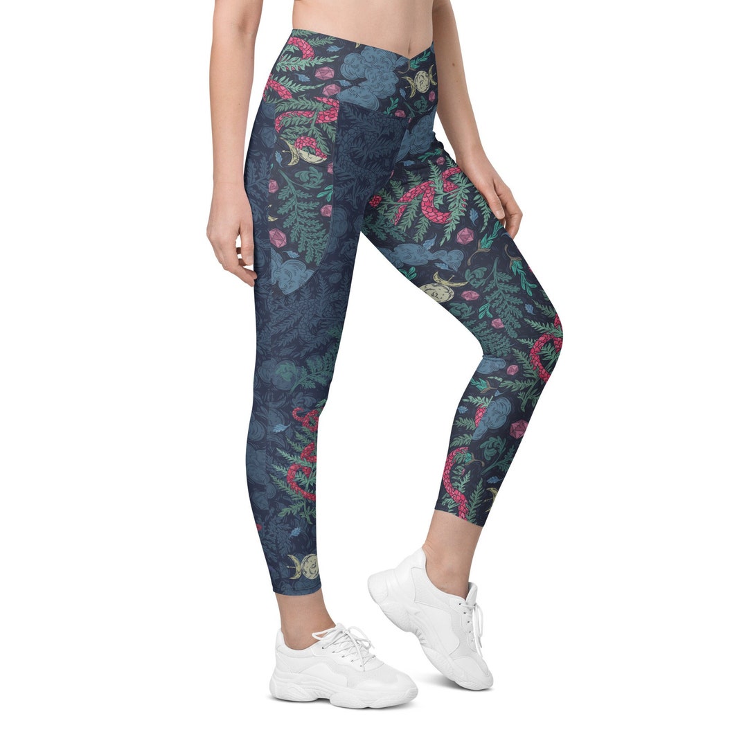 Mystical Alchemy Pocket Leggings | Snake Moon High-waisted Yoga Pants ...