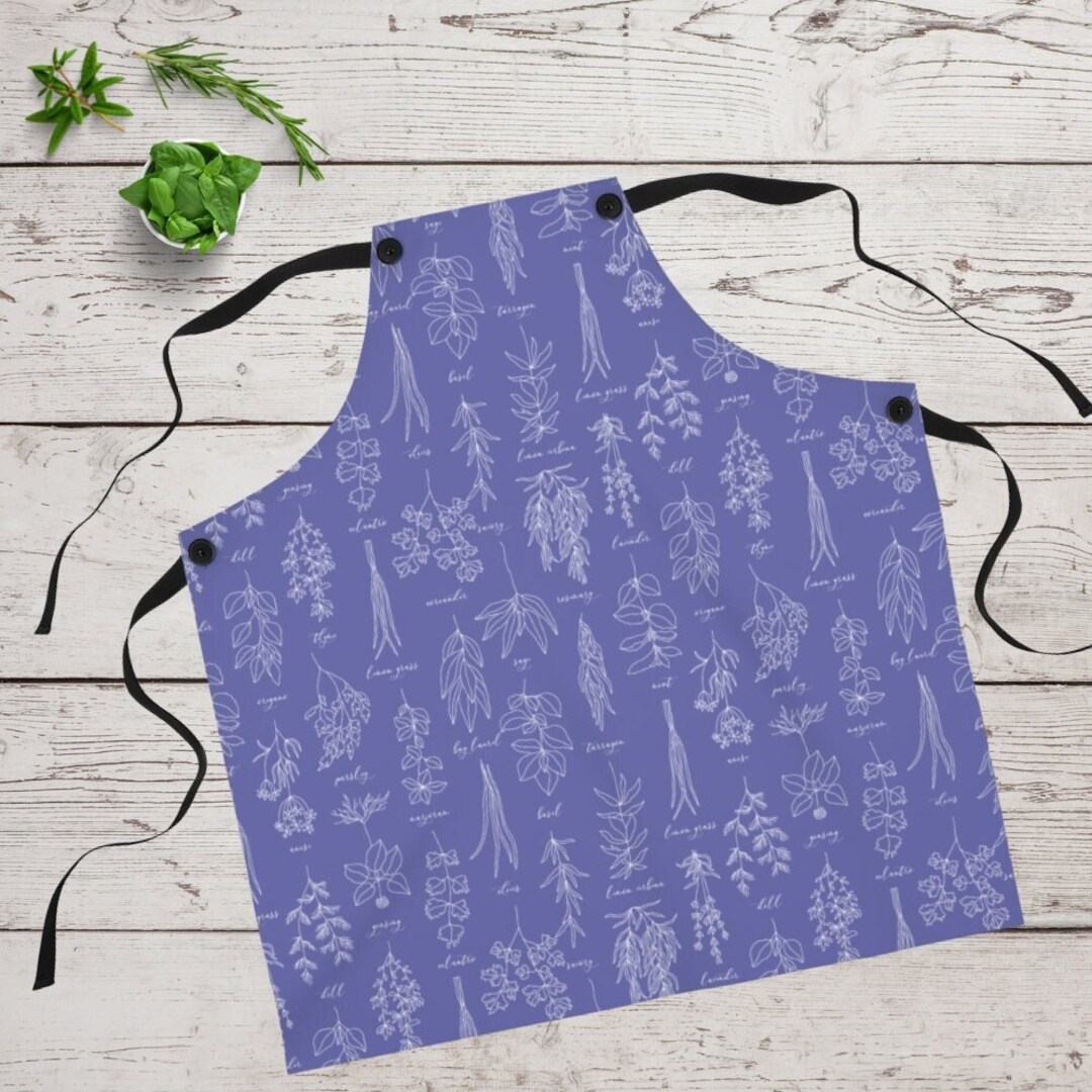 Herbal Kitchen Apron Cottagecore Cute Unisex Cooking Apron - Etsy