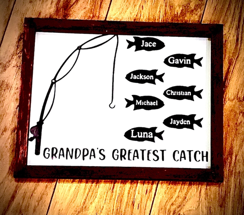 Grandpas Greatest Catch Personalized Fathers Day Gifts Gifts - Etsy