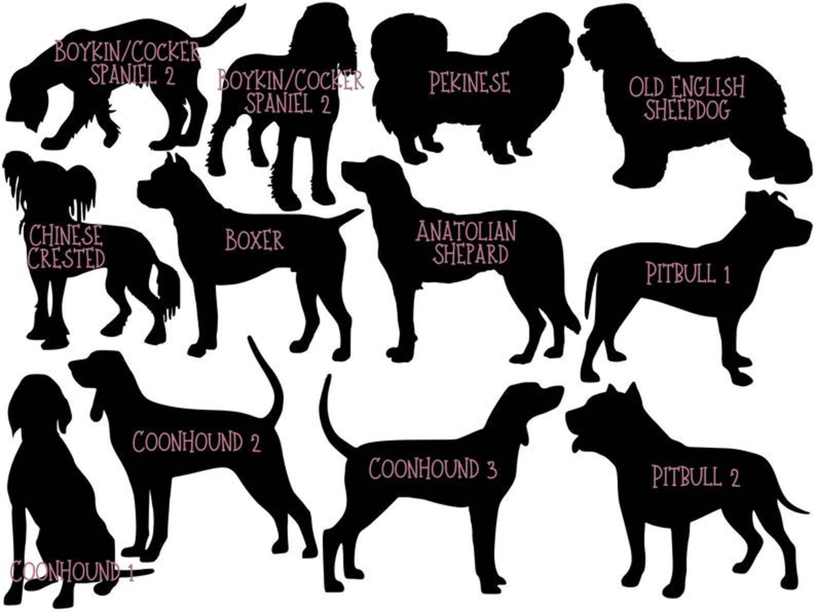 Custom Dog Decals Dog Breed Decals Dog Car Decals Dogs With | Etsy