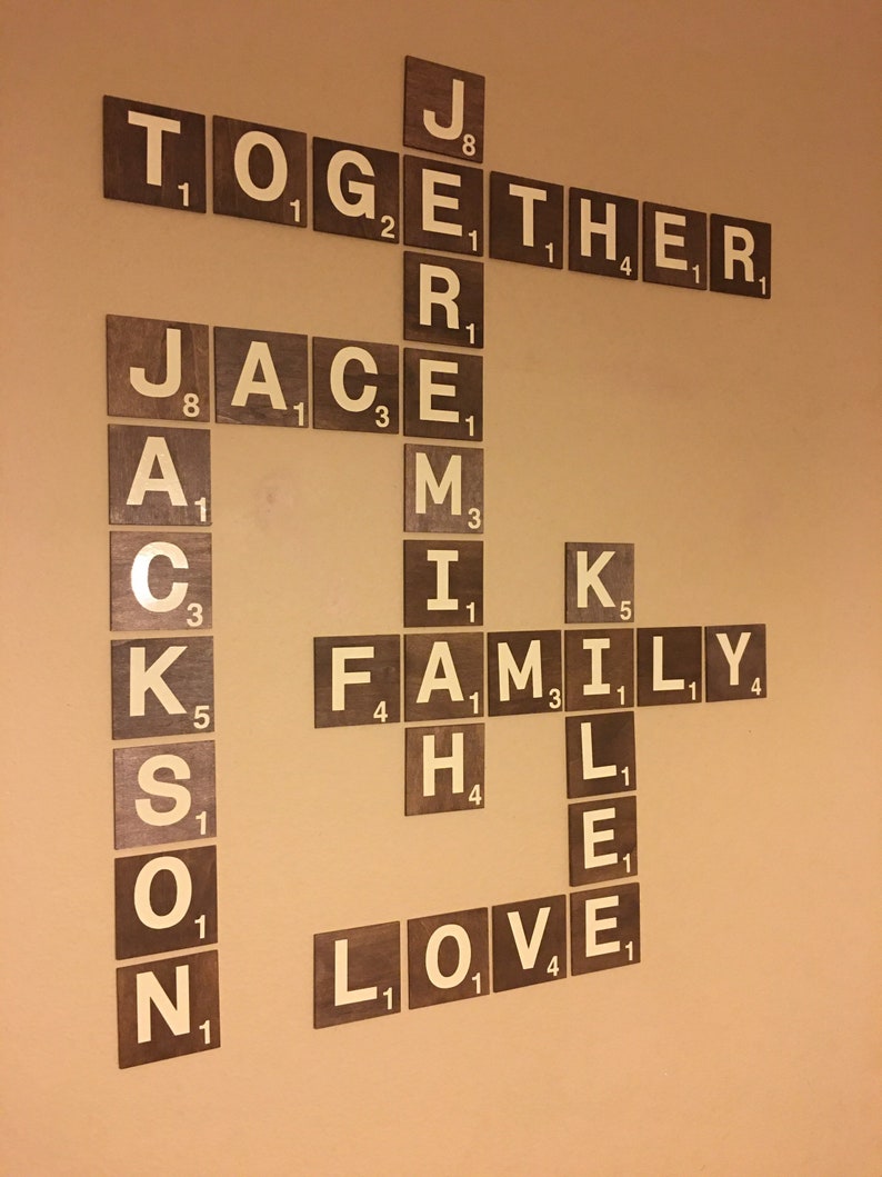 Personalized Scrabble Letters for Wall Decor, Custom Scrabble Tiles ...