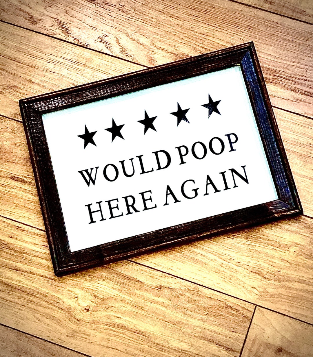 Would Poop Here Again Reverse Canvas Bathroom Decor, Funny Bathroom ...
