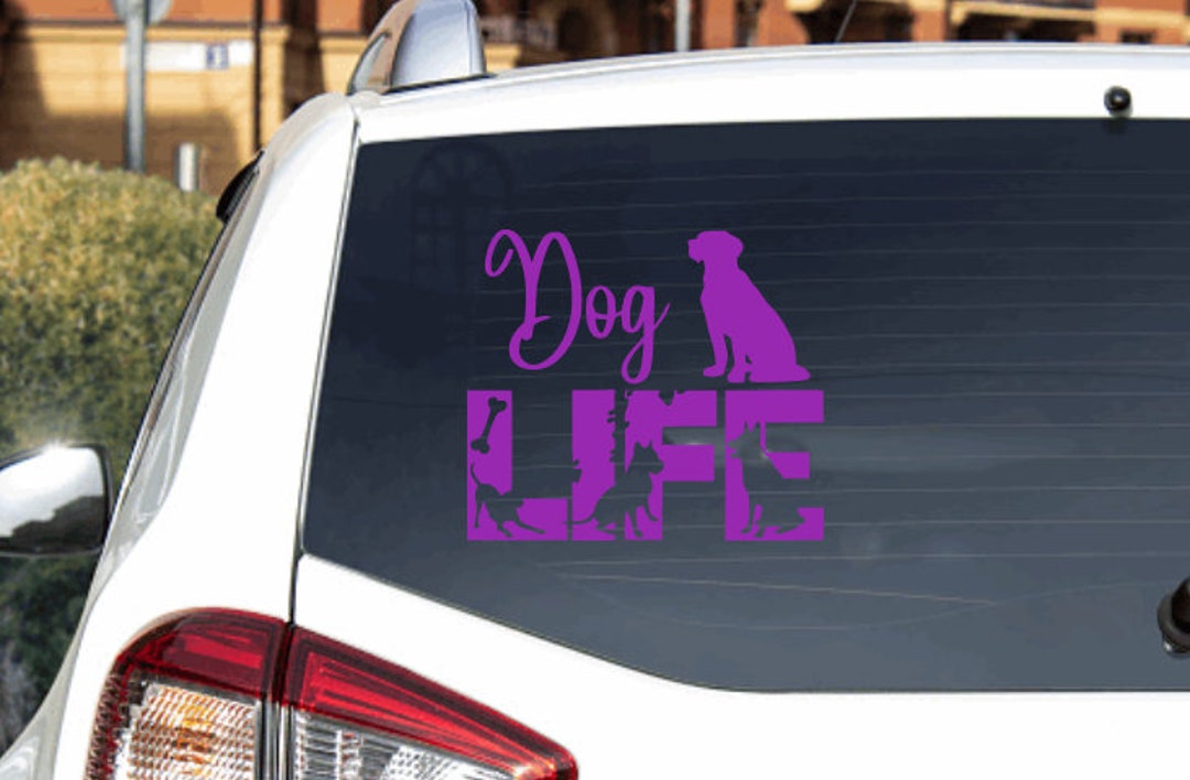 Custom Dog Life Car Decal, Dog Breed Stickers, Dogs Life Stickers, Dog ...