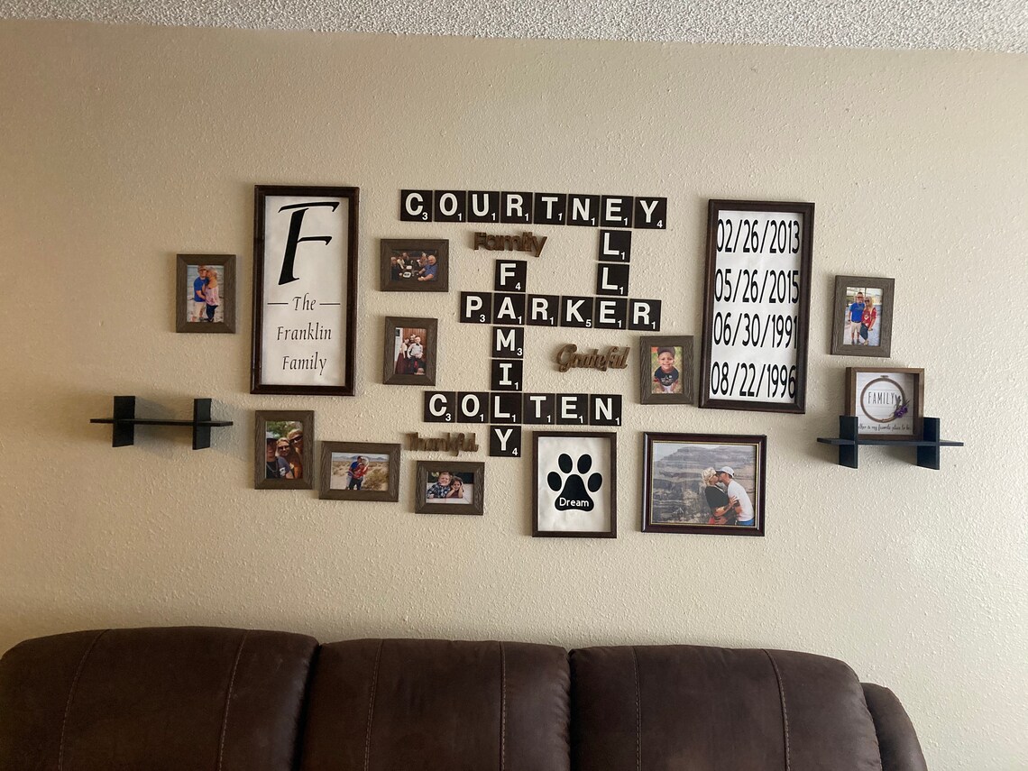 Personalized Scrabble Letters for Wall Decor, Custom Scrabble Tiles ...