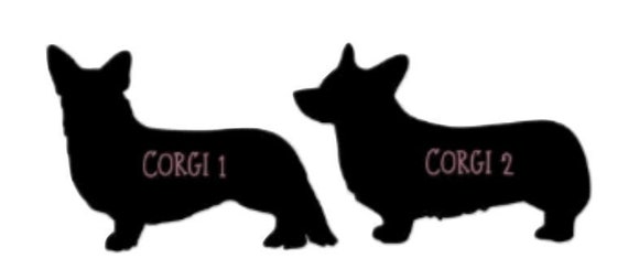 Custom Corgi Silhouette Stickers Custom Corgi Decals Dog | Etsy