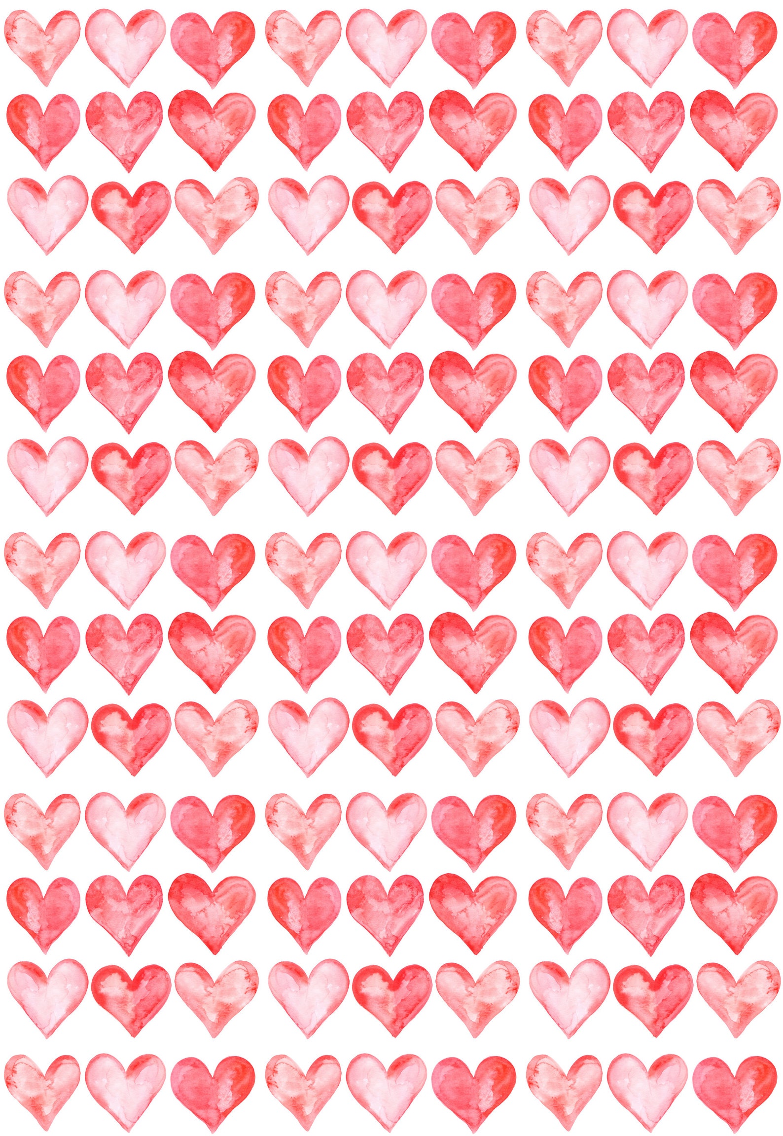 Wrapping Paper Sheets Gift Wrap Hearts | Etsy