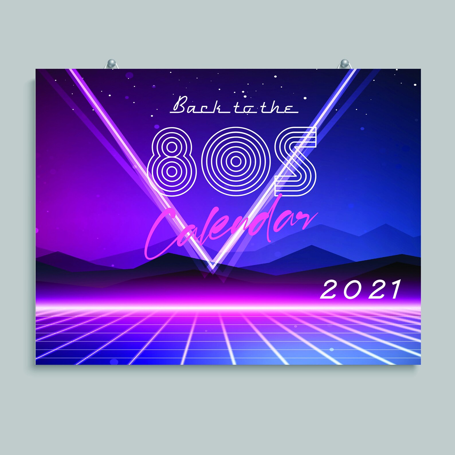 2021 Retro 80s Wall Calendar | Etsy