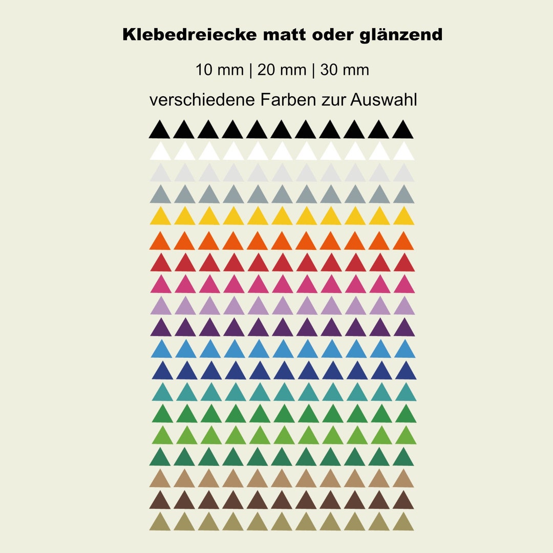 Glue Triangles Glue Dots Triangles Sticker Labels Marking - Etsy UK