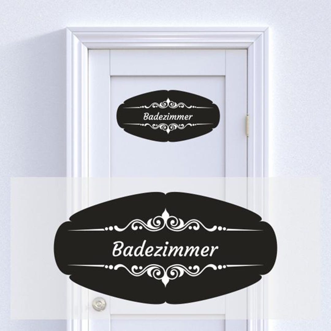 Vintage Door Sticker Bathroom – Door Sticker Bathroom Sticker – Retro ...