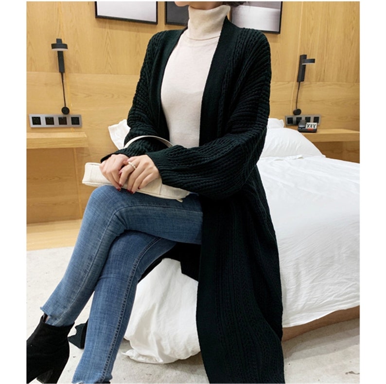 Long Open Cardigan for Women Duster Sweater Maxi Cardigan - Etsy