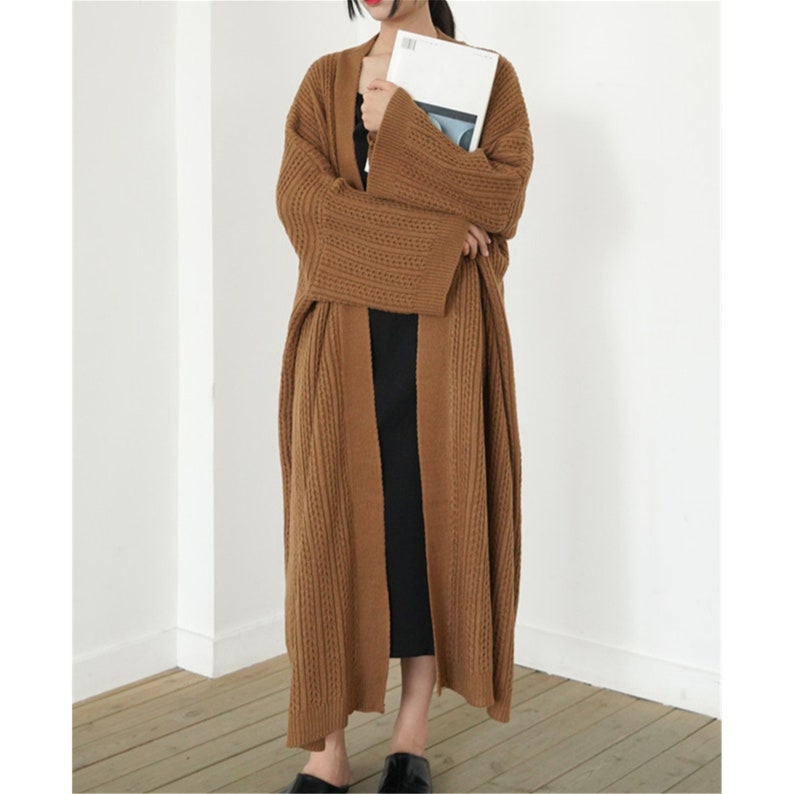 Long Open Cardigan for Women Duster Sweater Maxi Cardigan - Etsy