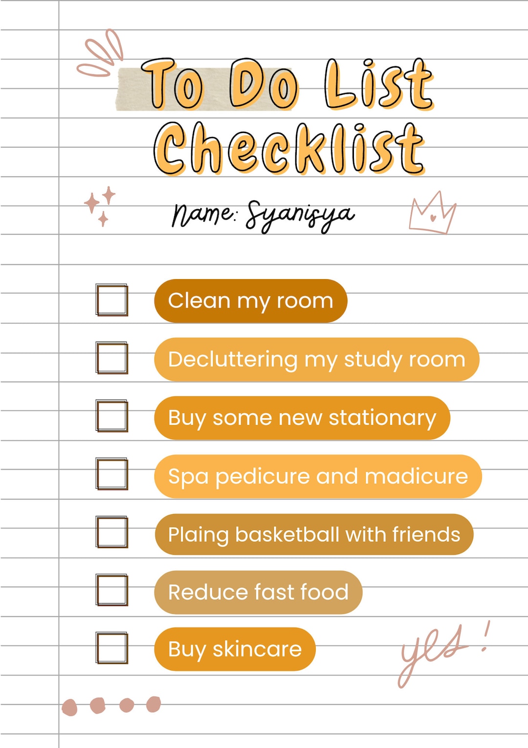 To Do Checklist - Etsy
