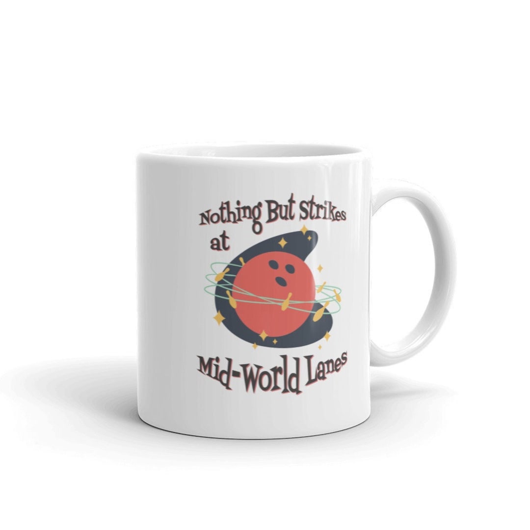 Mid-world Lanes White Glossy Mug | Dark Tower, Bowling, Nothing but ...