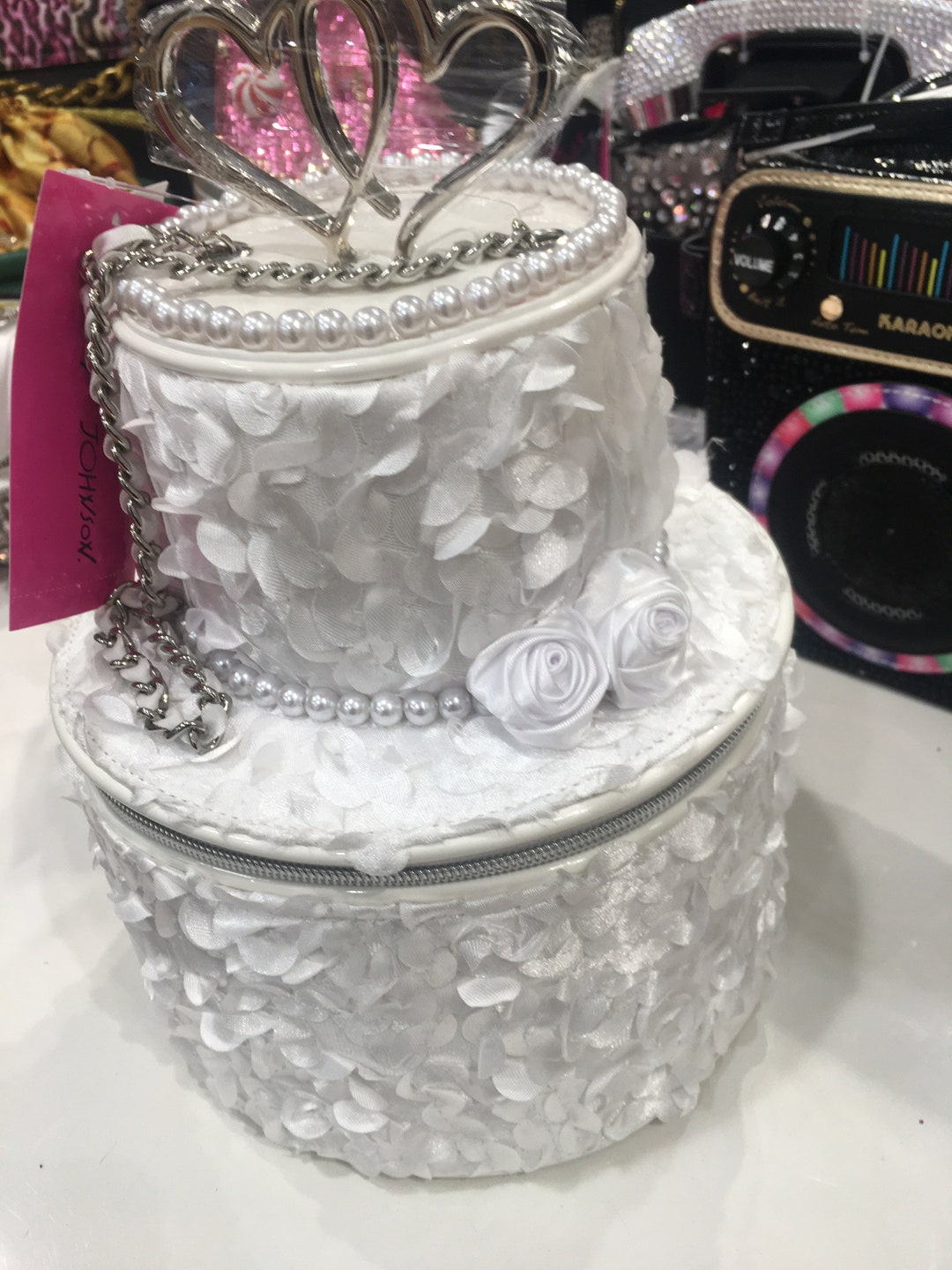 Betsey Johnson Kitsch Frost Yourself Cream Wedding Cake Crossbody Bag ...