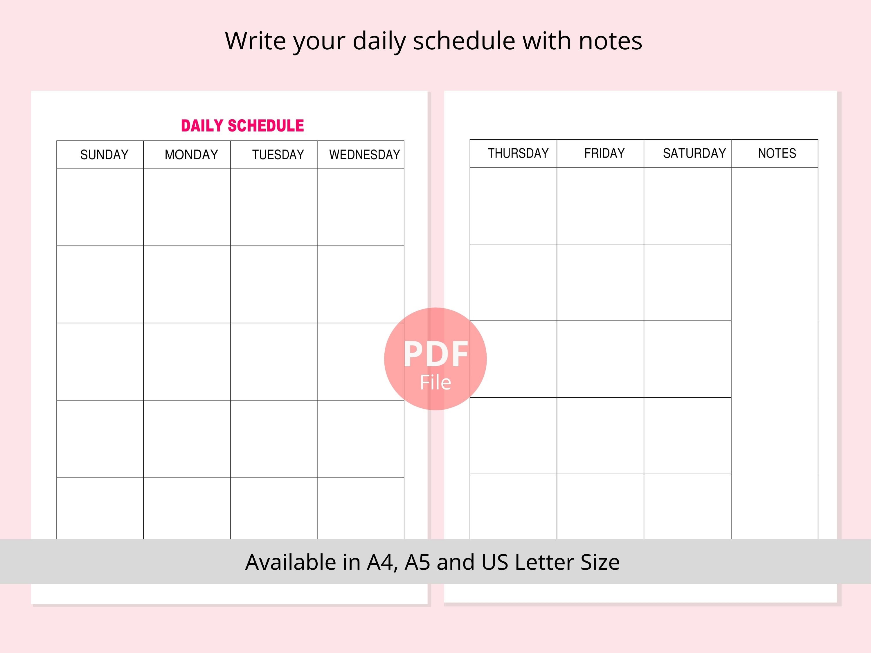 Study Planner Template, Study Organiser, Study Timetable, Student ...
