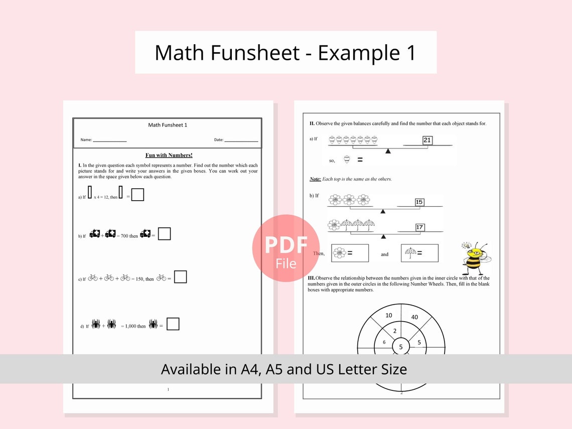 Math Practice Sheets for Class 4 | Addition, Subtraction ...