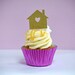 New Home Cupcake Toppers, Glitter Home Cake Toppers, Housewarming ...