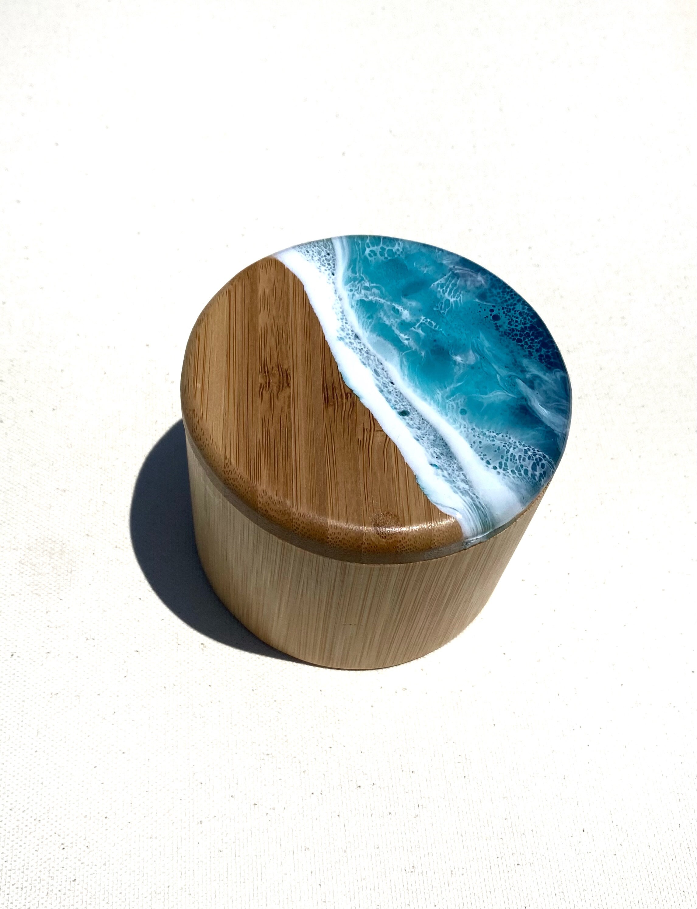 Resin Ocean Spice Box, Resin Trinket Box, Ocean Trinket Box, Resin ...