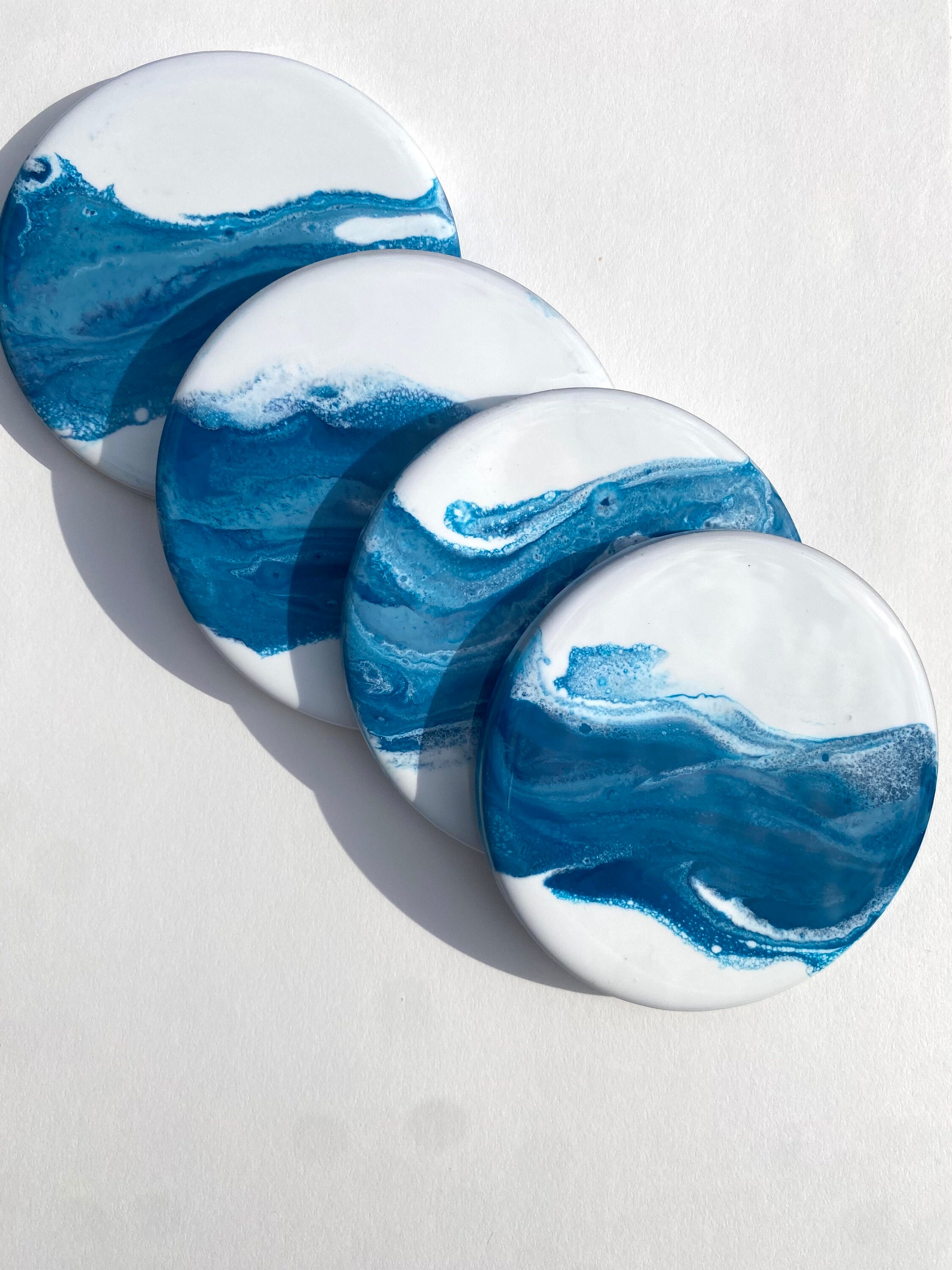 Ocean Coasters, Ceramic Ocean Coasters, Nautical Gifts, Nautical Home ...