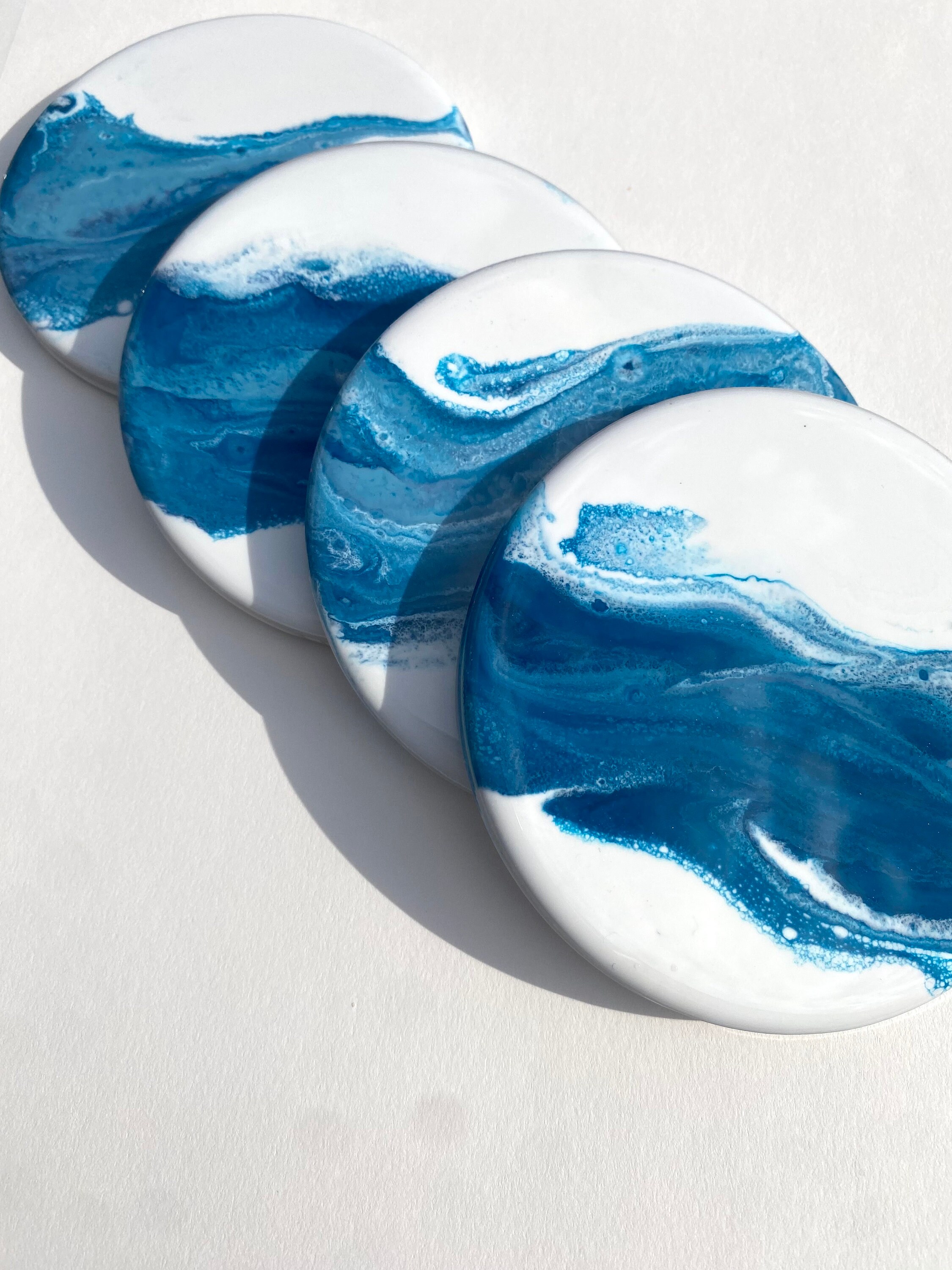 Ocean Coasters, Ceramic Ocean Coasters, Nautical Gifts, Nautical Home ...