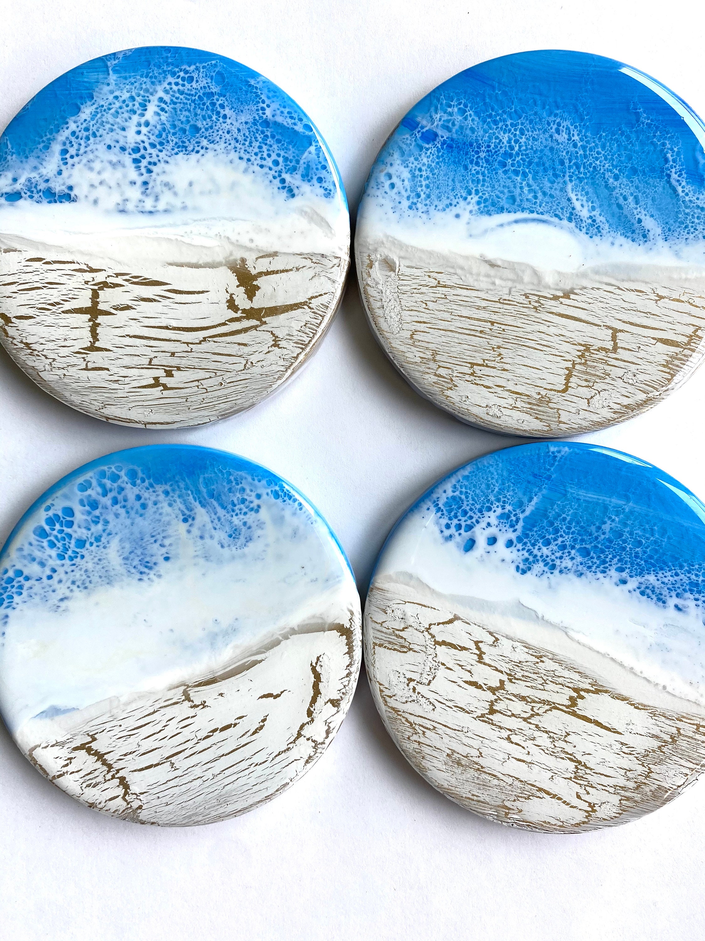 Ocean Coasters Ocean Coaster Sets Nautical Gifts Nautical - Etsy